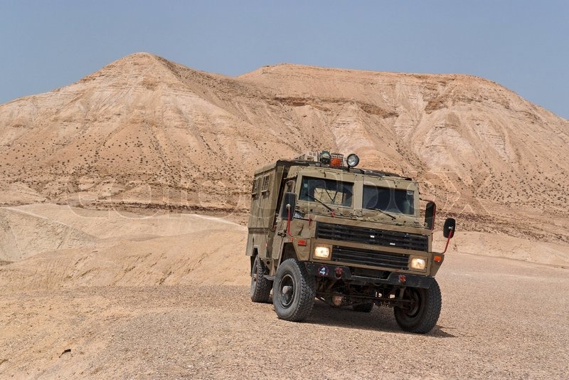 "Israeli army Humvee on patrol in the ... | Stock image | Colourbox
