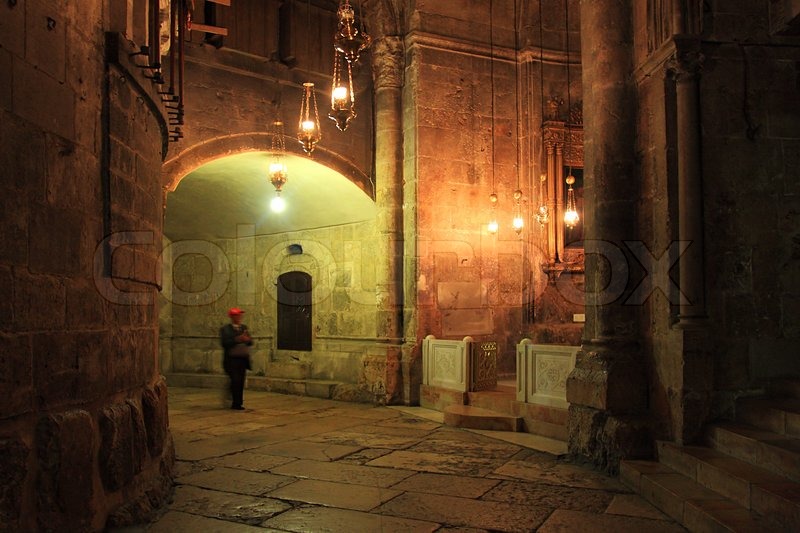 Famous Holy Sepulcher Church interior ... | Stock image | Colourbox