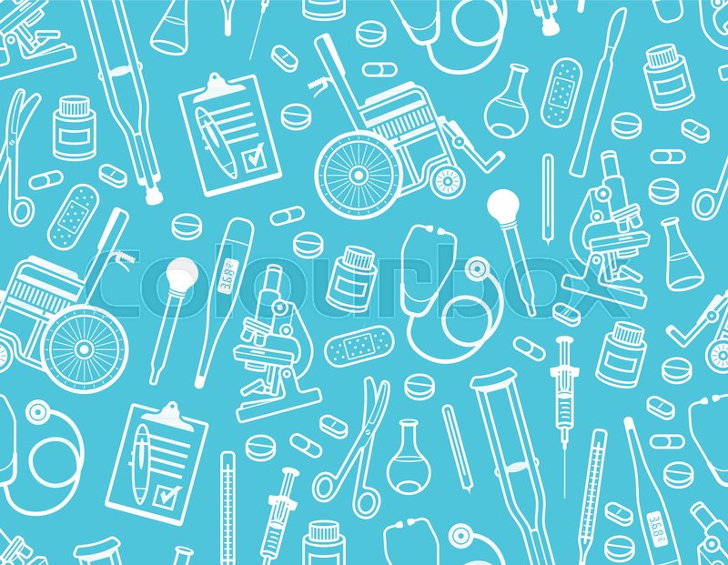 Medical seamless pattern. Flat style. ... | Stock vector | Colourbox