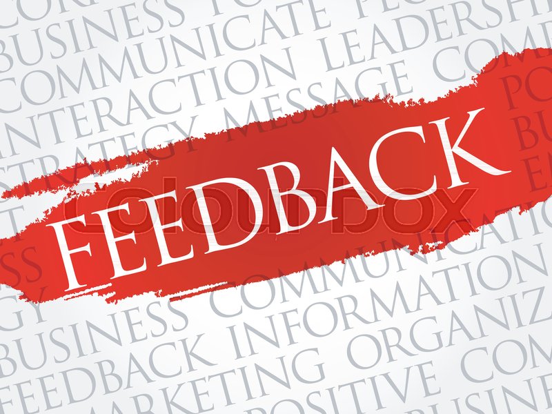 Feedback word cloud collage, business ... | Stock vector | Colourbox