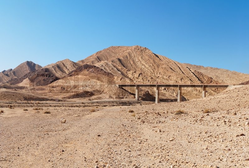Bridge in the desert near the Large ... | Stock image | Colourbox