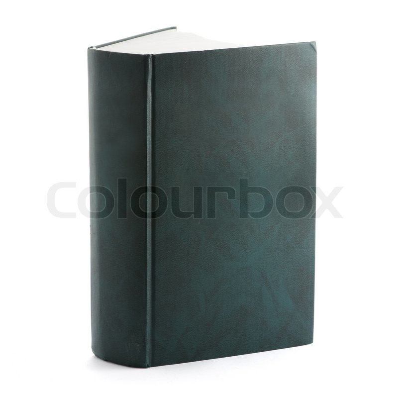 One standing book on white with empty ... | Stock image | Colourbox