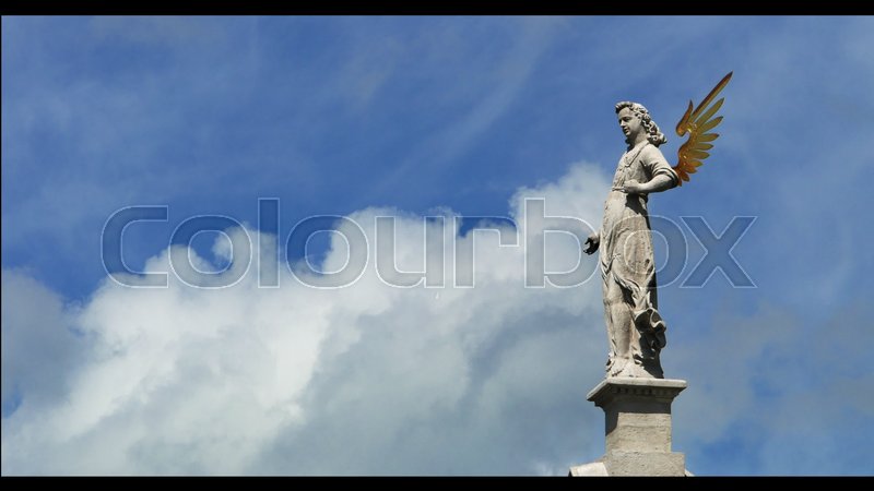 Angel on the sky timelapse 4k video | Stock video | Colourbox