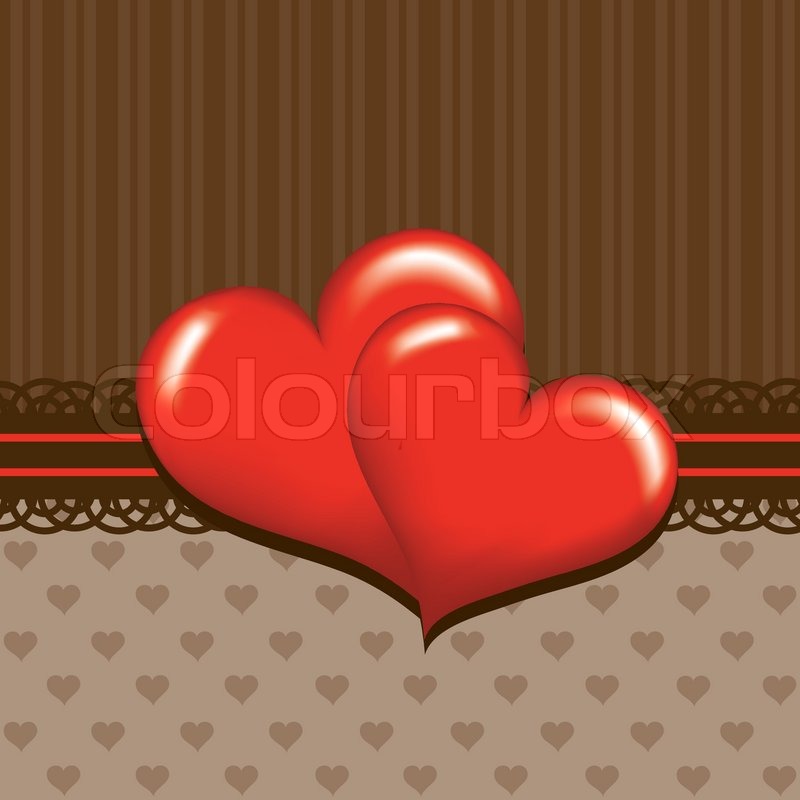 Skabelon hjerte lykønskningskort , ... | Stock vektor | Colourbox