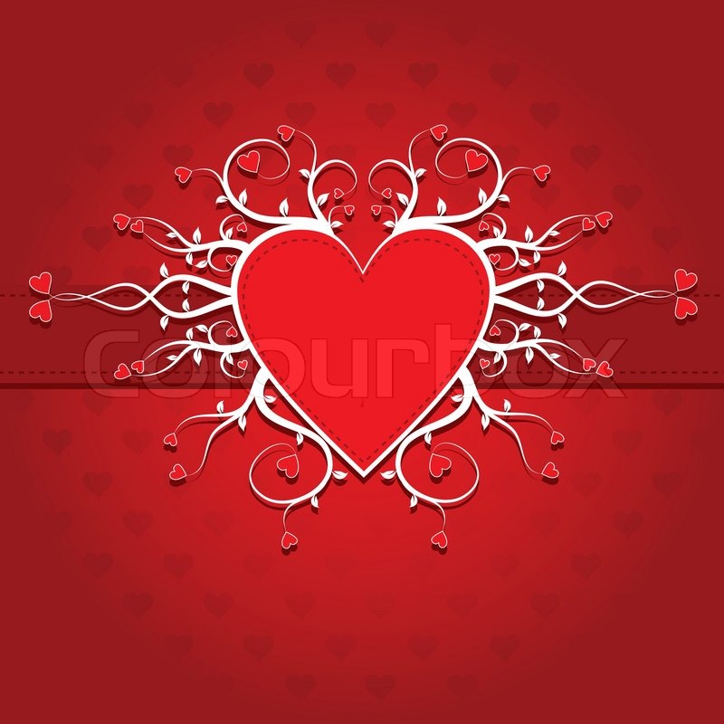 Template Heart Greeting Card Vector Stock Vector Colourbox