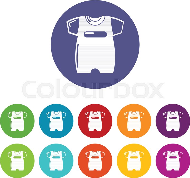 Children slider icons color set vector ... | Stock vector | Colourbox
