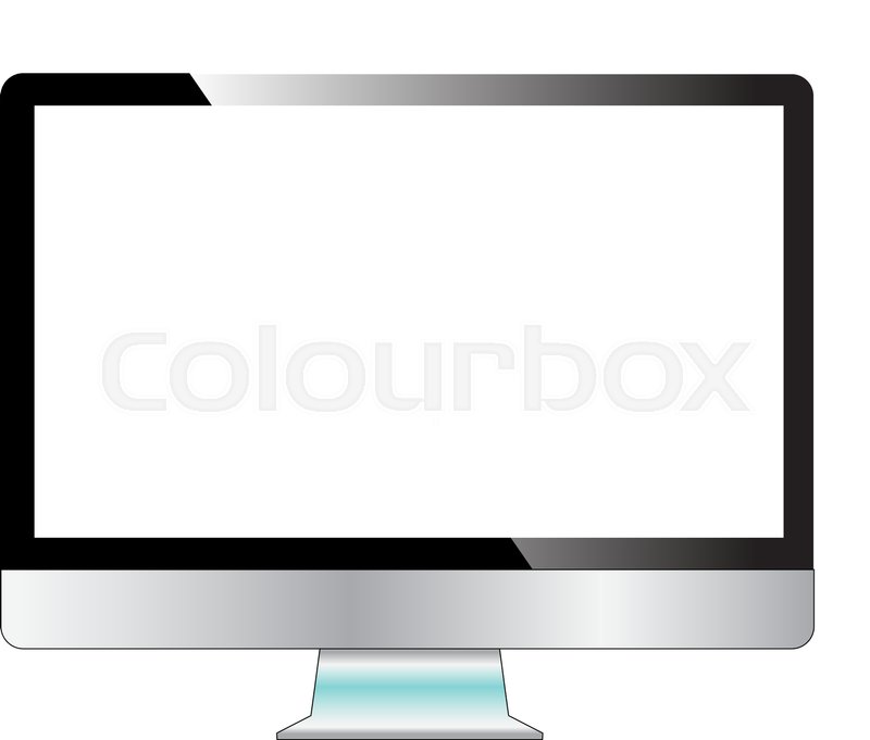 Desktop Computer with blank screen | Stock vector | Colourbox