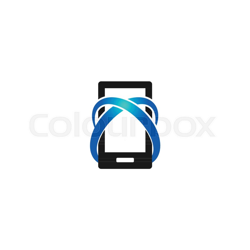 Abstract mobile phone logo and icon ... | Stock vector | Colourbox