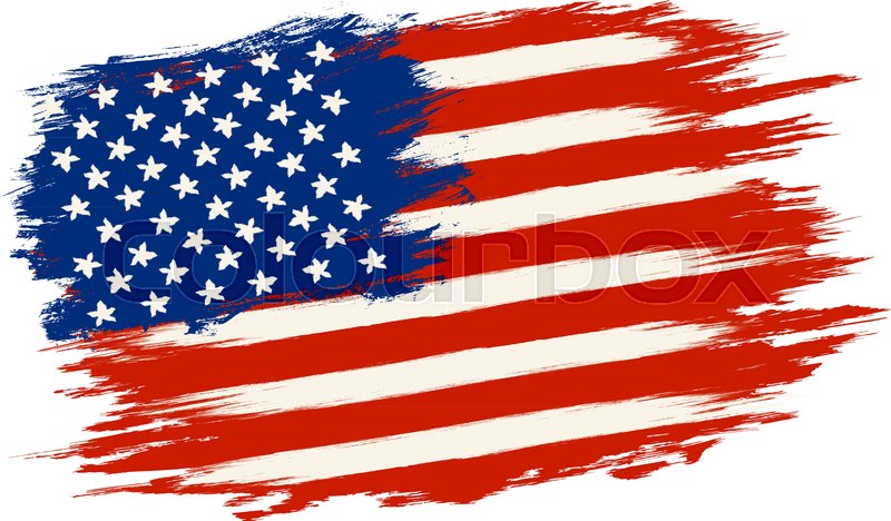 Vector vintage American flag. Vintage ... | Stock vector | Colourbox
