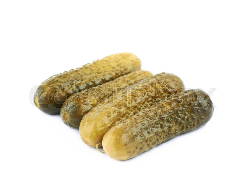 Pile of pickles isolated over the white ... | Stock image | Colourbox