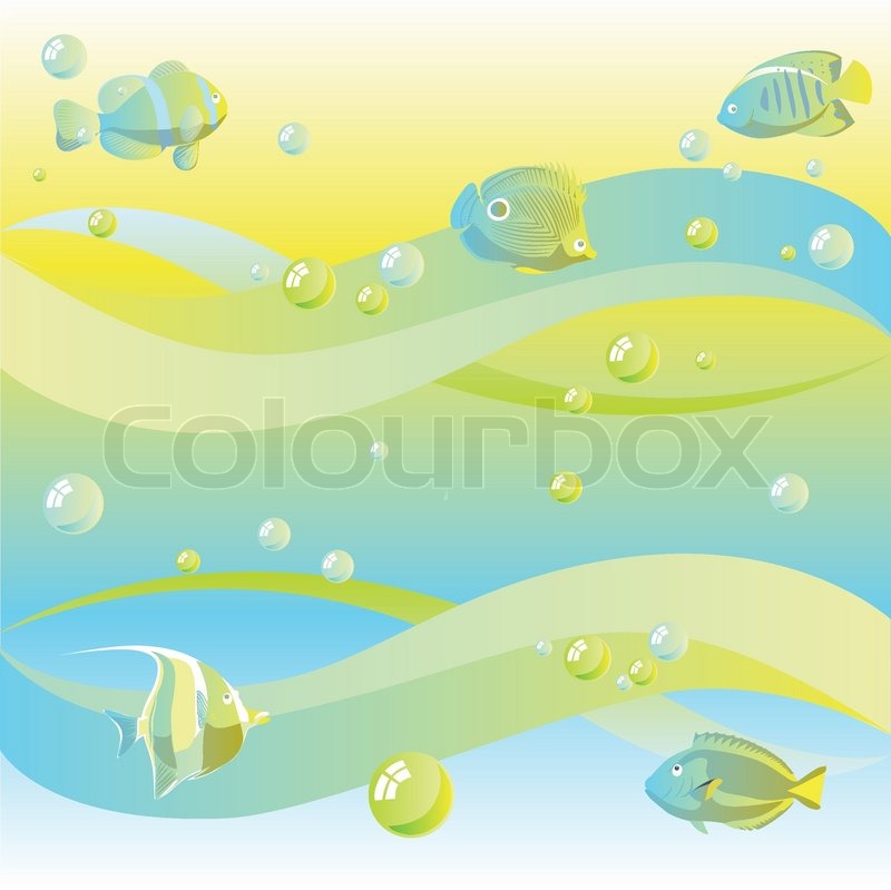 Fishes in water | Stock vector | Colourbox