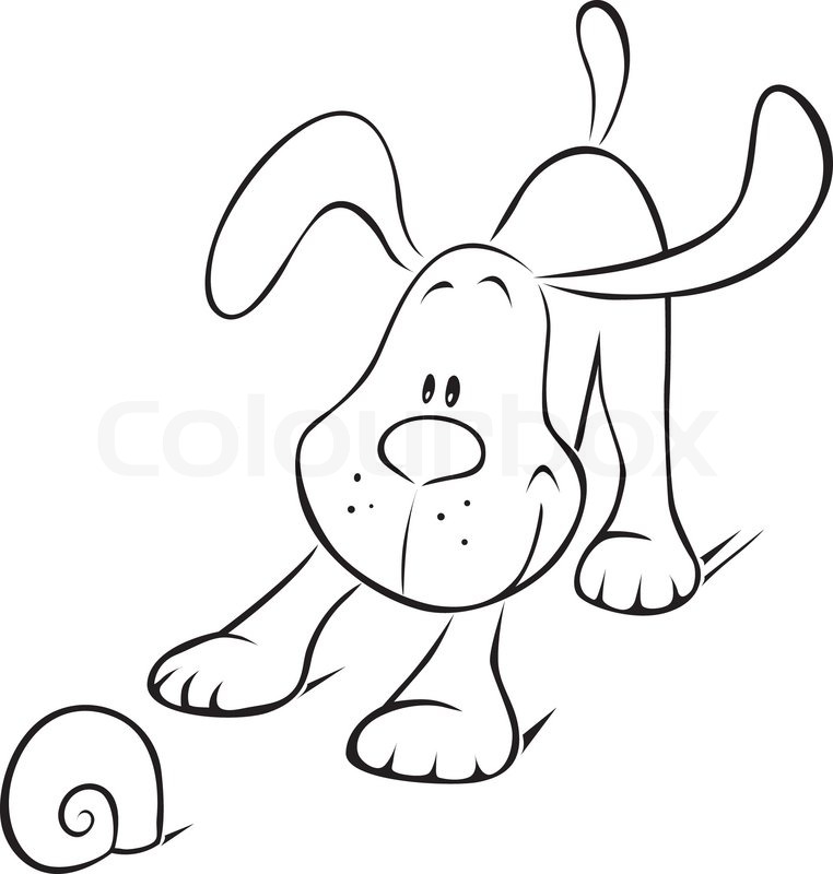 Dog playing | Stock Vector | Colourbox