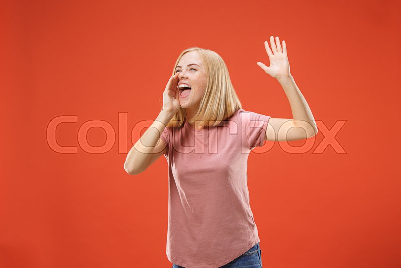 Screaming. Crying emotional angry woman ... | Stock image | Colourbox