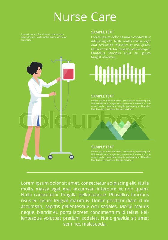 Nurse care representation with woman ... | Stock vector | Colourbox