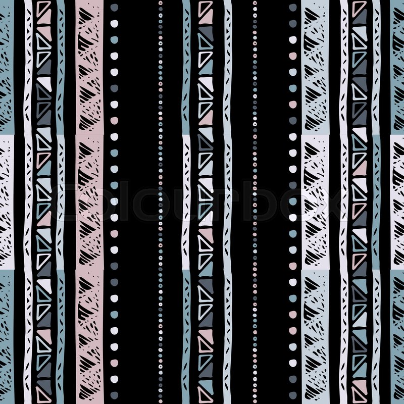 Handmade colored stripes bright tribal ... | Stock vector | Colourbox