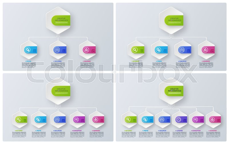 Modern style structure charts, ... | Stock vector | Colourbox