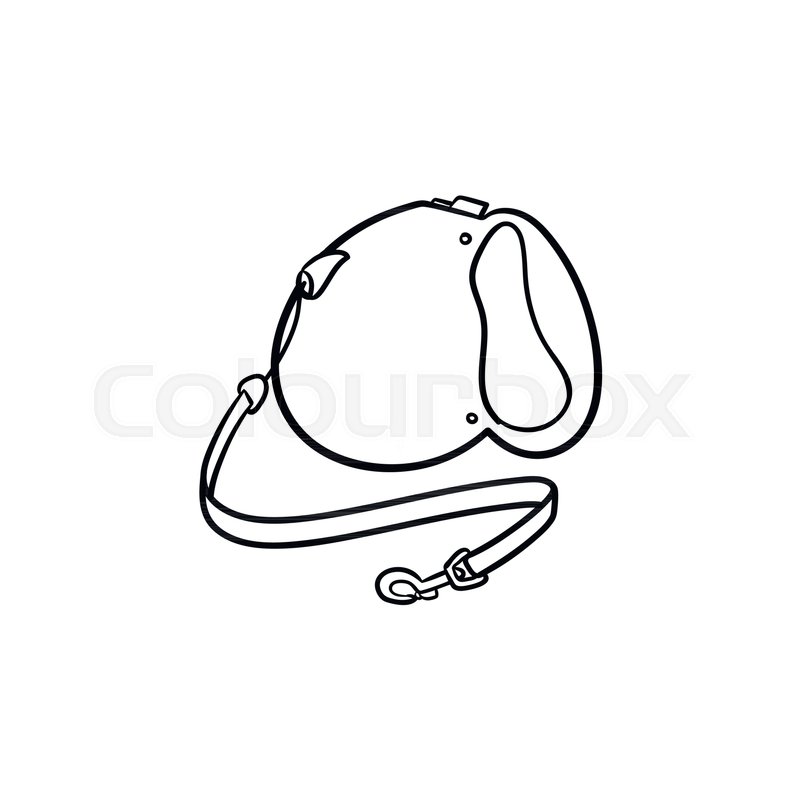 Automatic leash hand drawn outline ... | Stock vector | Colourbox