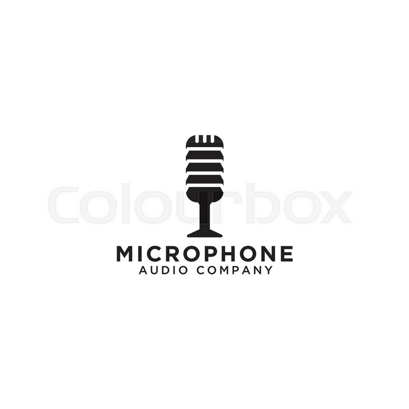 Illustration of microphone logo icon ... | Stock vector | Colourbox