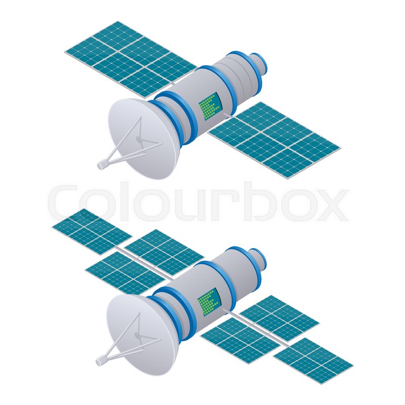 GPS satellite isometric illustration. ... | Stock vector | Colourbox