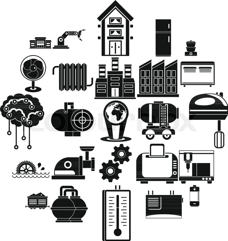 Electrical engineering icons set. ... | Stock vector | Colourbox