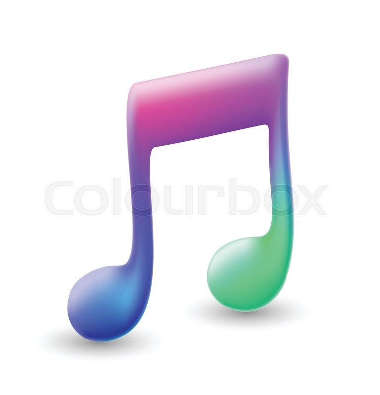 Music Note Symbol Colourful