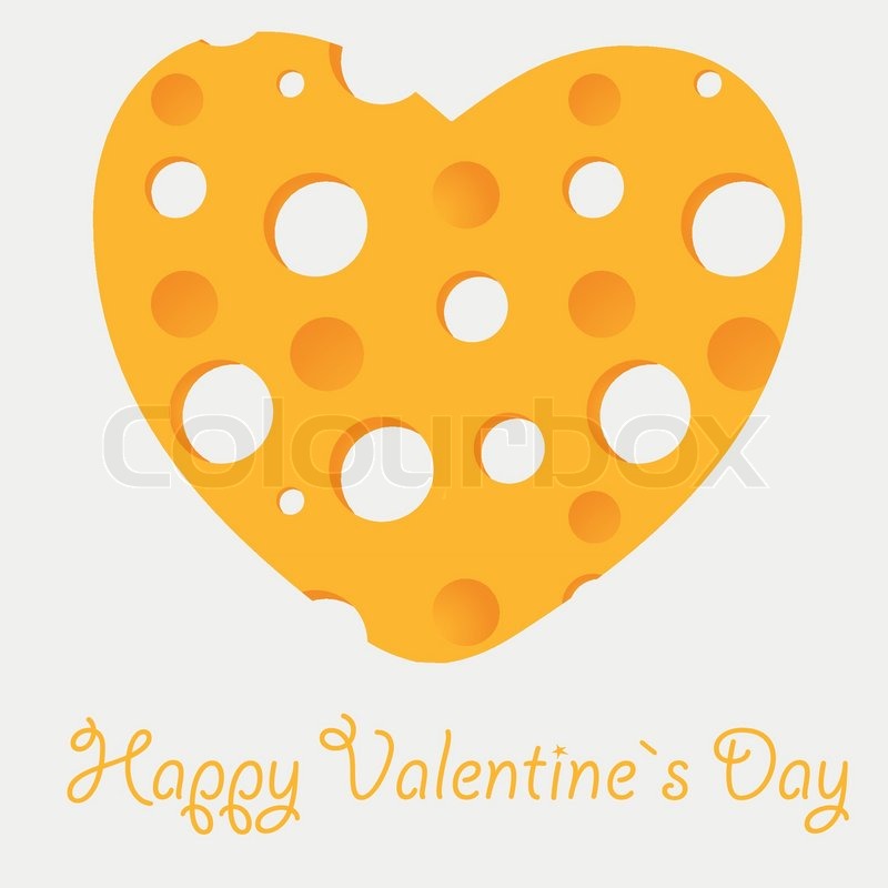 Cheese heart vector illustration | Stock vector | Colourbox