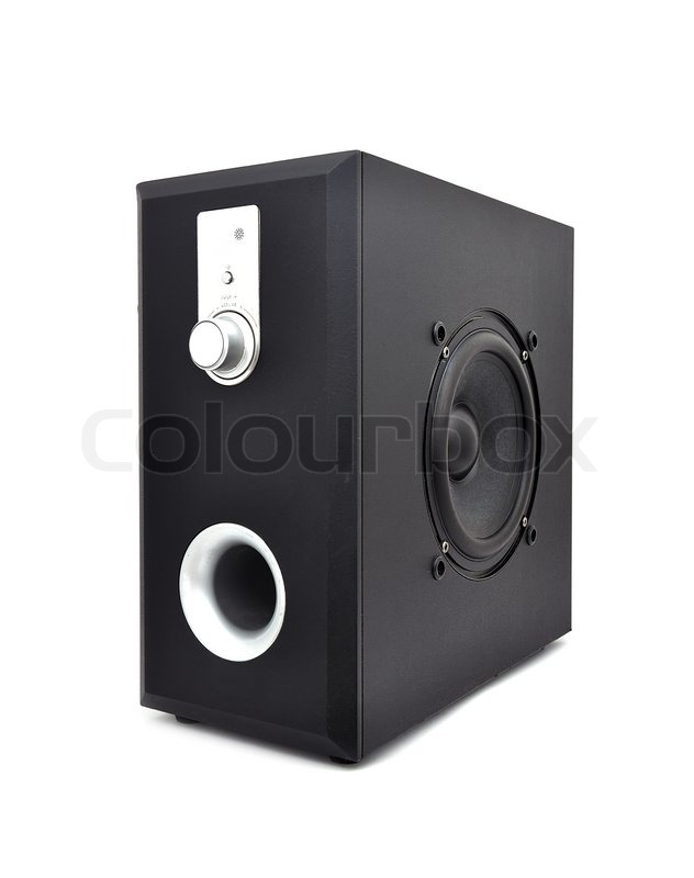 Subwoofer black on a white background | Stock image | Colourbox