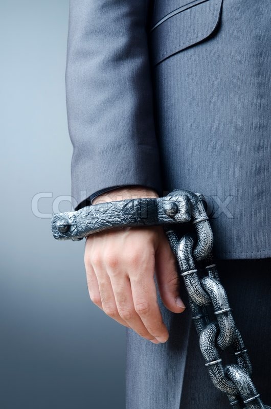 Arrested businessman in crime concept | Stock image | Colourbox