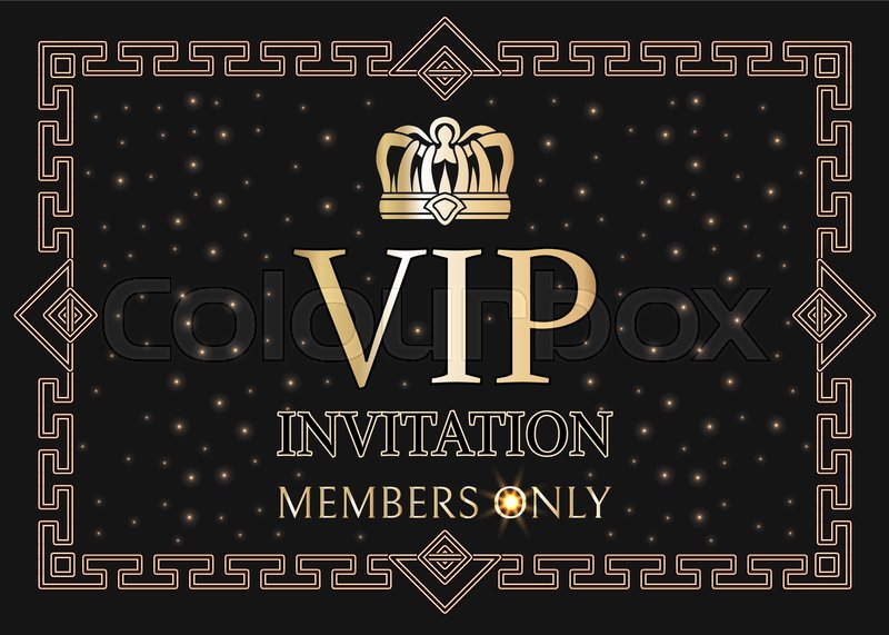 VIP invitation for members only with ... | Stock vector | Colourbox