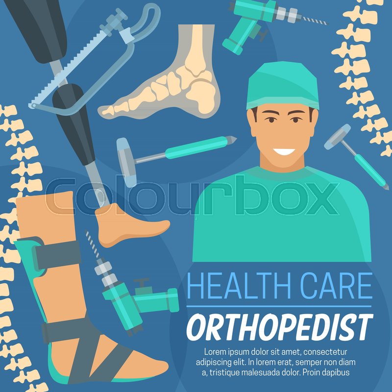 Orthopedist doctor and orthopedic ... | Stock Vector | Colourbox