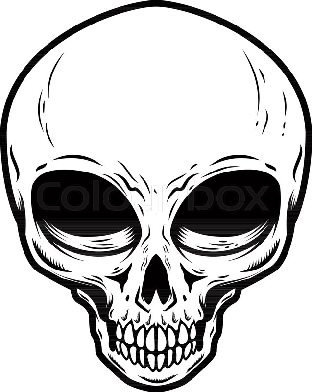Illustration of alien skull isolated ... | Stock vector | Colourbox