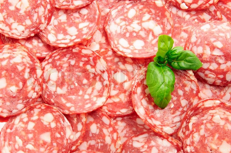 Sausage background texture, pattern ... | Stock image | Colourbox