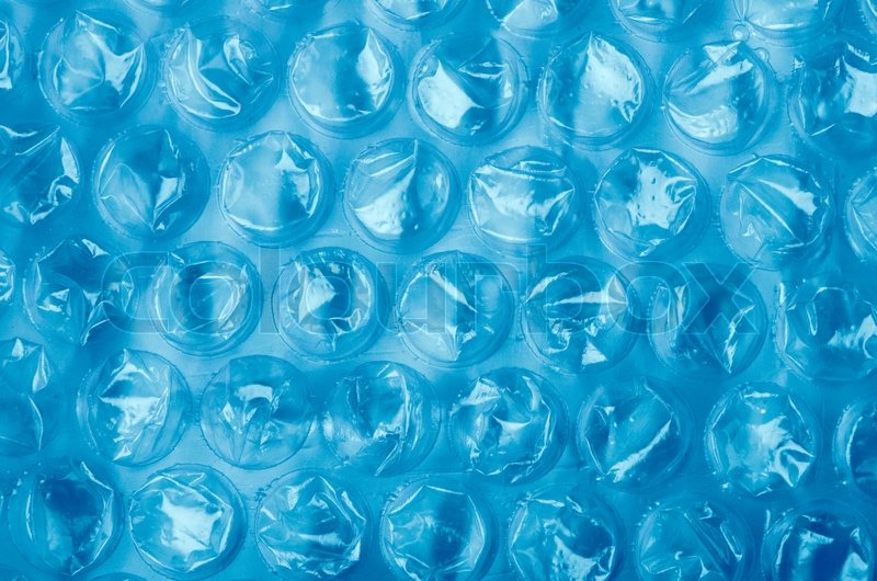 Blue Plastic bubble wrap pattern ... | Stock image | Colourbox