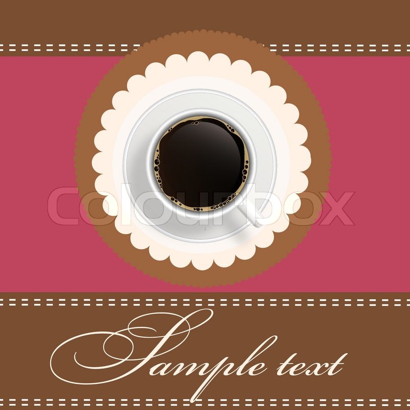 Coffee invitation background | Stock vector | Colourbox