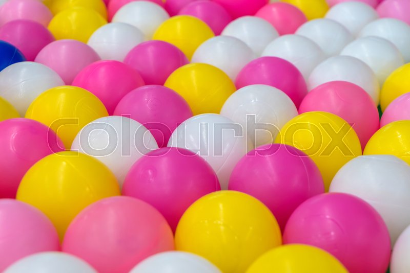Close up of plastic toy colorful ball ... | Stock image | Colourbox