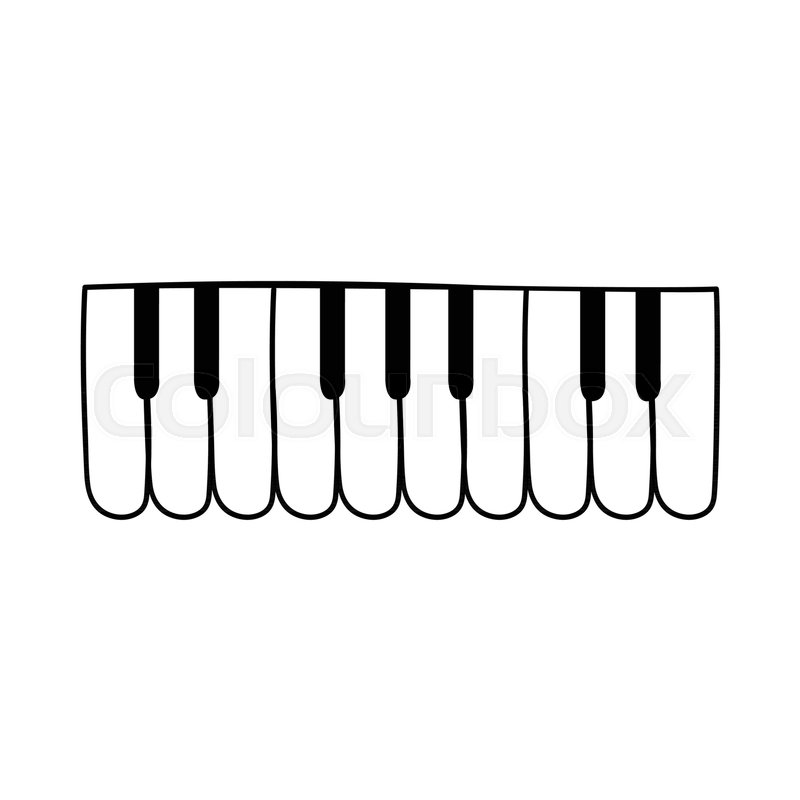 Piano keyboard silhouette icon. ... | Stock vector | Colourbox