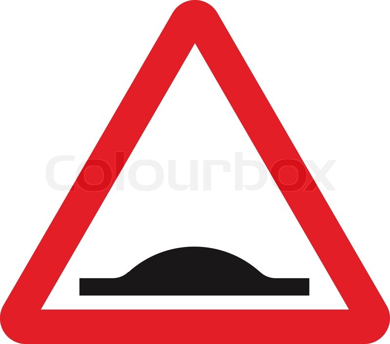 Road humps extend sign | Stock vector | Colourbox