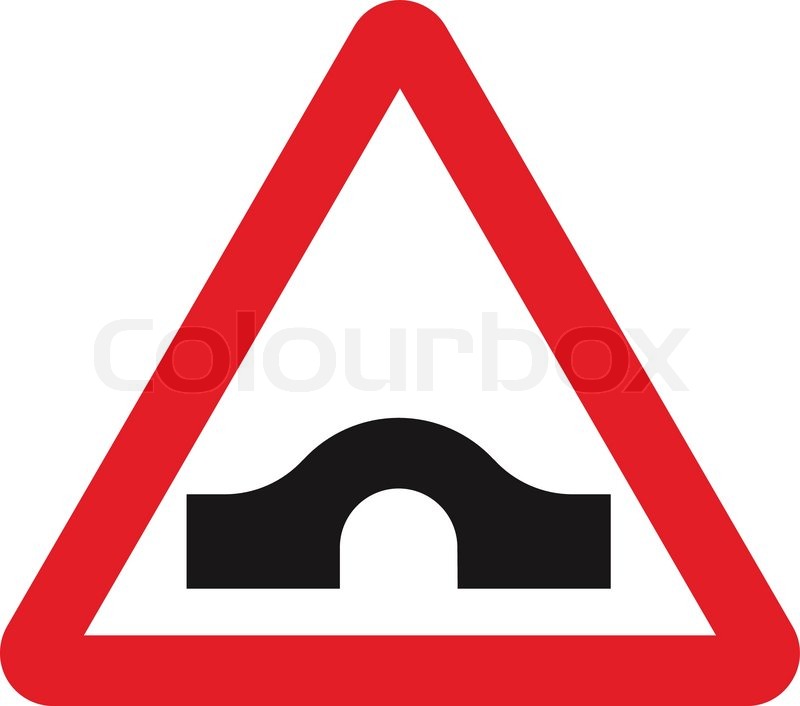 Hump bridge sign | Stock vektor | Colourbox