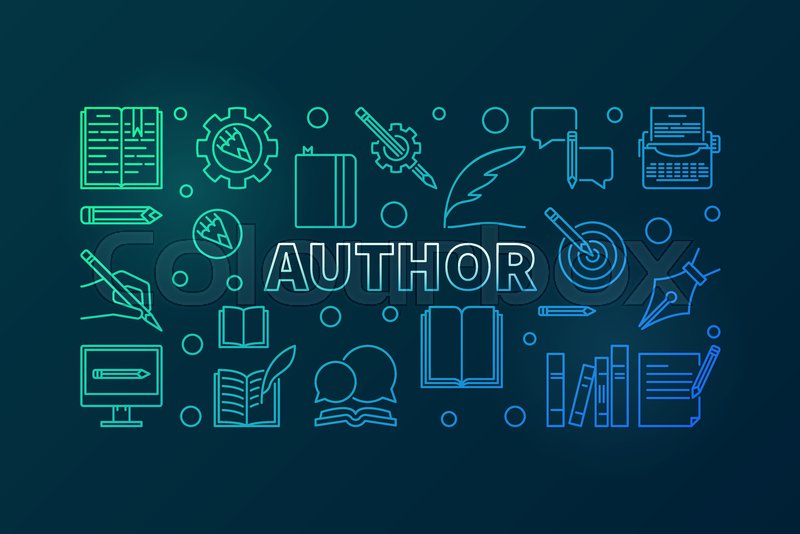 Author vector colorful horizontal ... | Stock vector | Colourbox