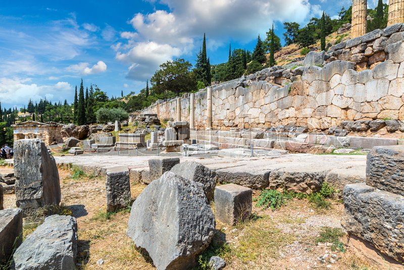 The Temple of Apollo in Delphi, Greece ... | Stock image | Colourbox
