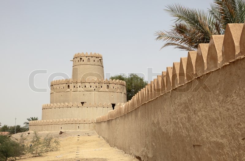 Ancient fort of Al Ain, Emirate Abu Dhabi, United Arab Emirates | Stock ...