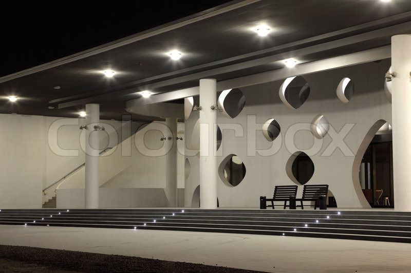 Entrance to a modern building ... | Stock image | Colourbox