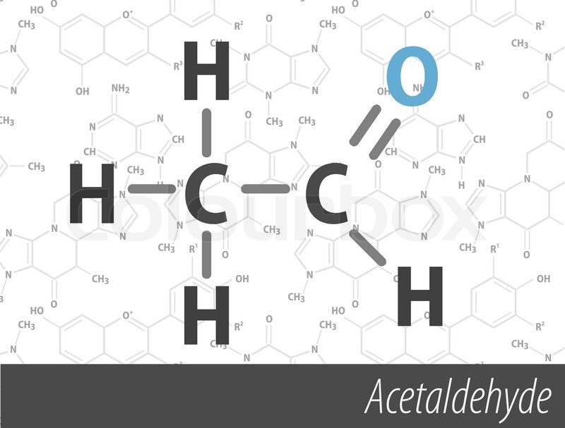 Chemistry formula of Acetaldehyde | Stock vector | Colourbox