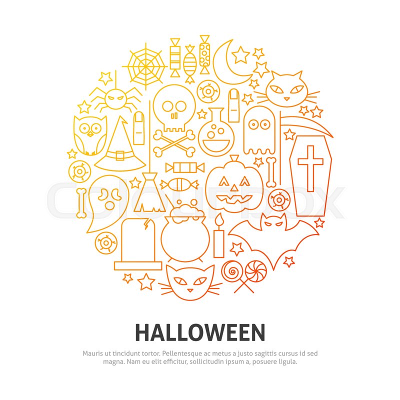 Halloween Circle Concept. Vector ... | Stock vector | Colourbox