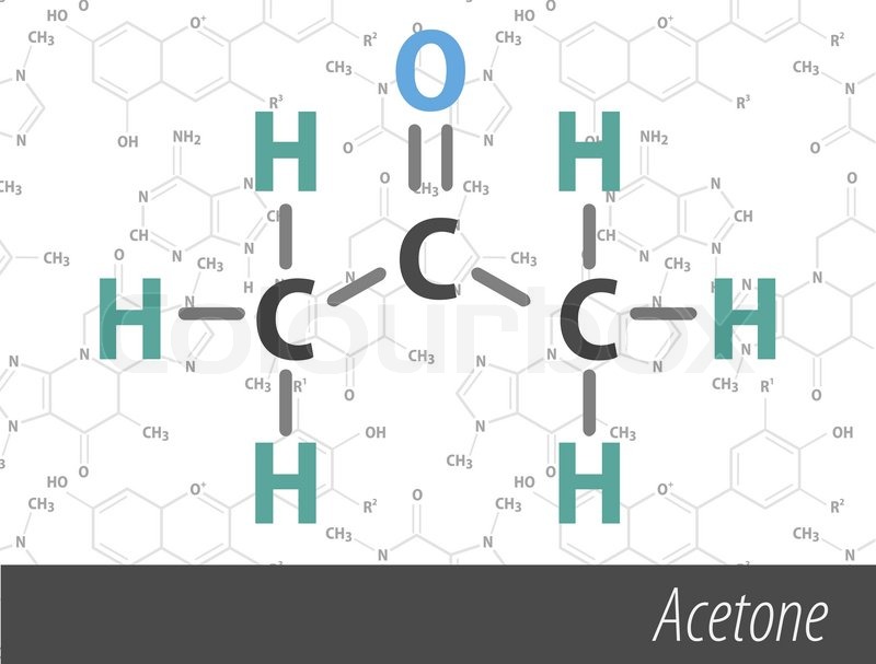 Chemistry formula of Acetone | Stock vector | Colourbox