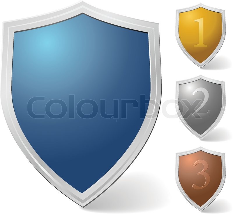 Set of vector shields | Stock vector | Colourbox