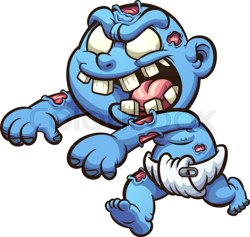 Cartoon baby zombie. Vector clip art ... | Stock vector | Colourbox