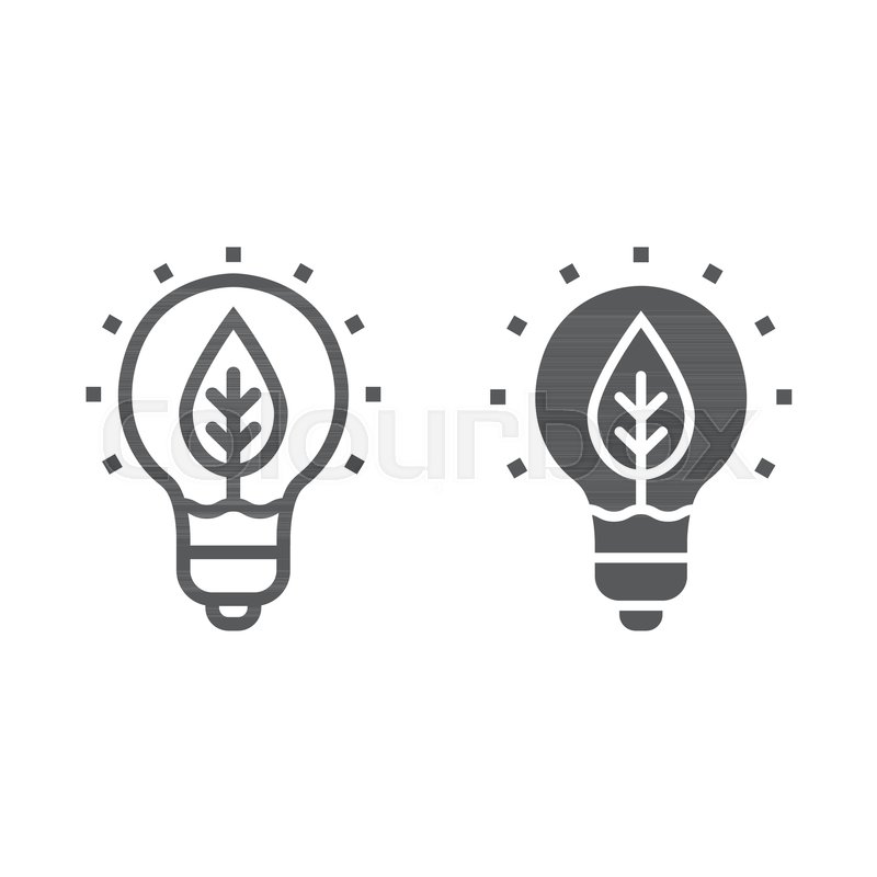 Power of nature line and glyph icon, ... | Stock vector | Colourbox