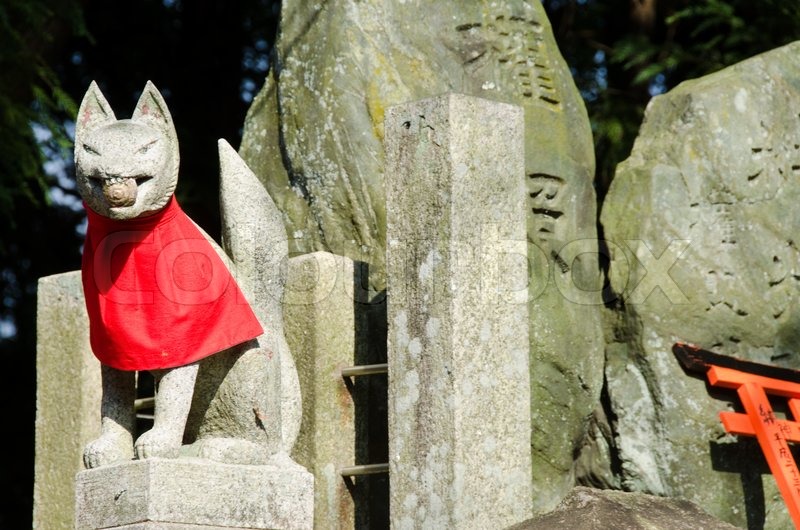 Fox statue at the Fushimi Inari Shrine ... | Stock image | Colourbox
