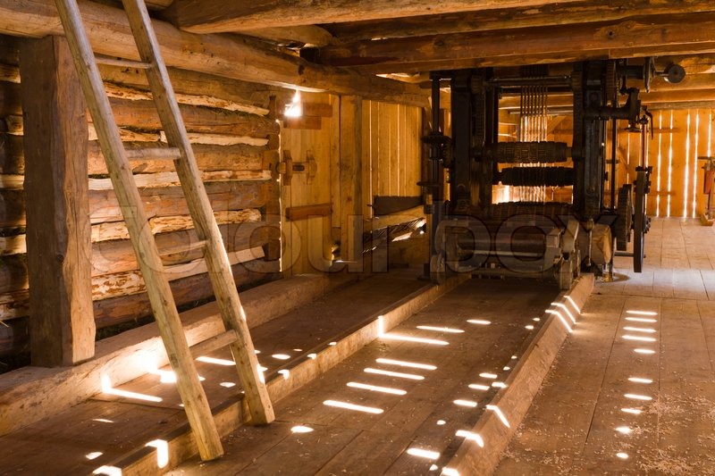 Old water-powered sawmill | Stock Photo | Colourbox